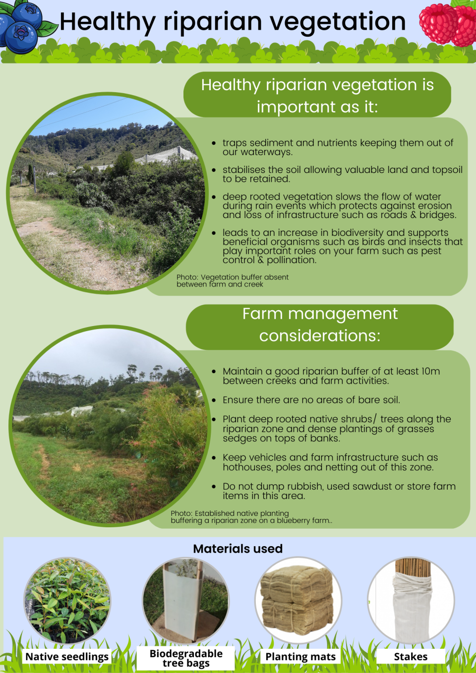Ground and vegetation cover best management practices for intensive ...